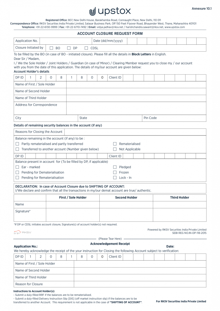 Upstox Demat Account Closure Process | Paisowala